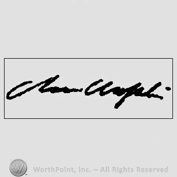 Mark with Signature: Charlie Chaplin. | #608969