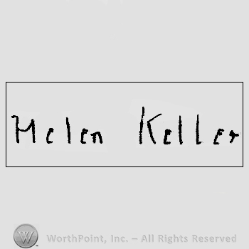 Mark with Signature: Helen Keller. | #608998