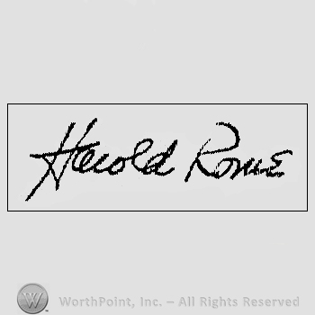 Mark with Signature: Harold Rome. | #609058