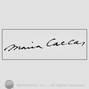 Mark with Signature: Maria Callas. | #609065