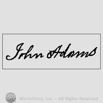 Mark with Signature: John Adams. | #609076