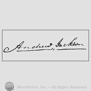 Mark with Signature: Andrew Jackson. | #609120
