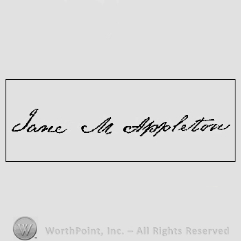 Mark with Signature: Jane Means Appleton Pierce. | #609143