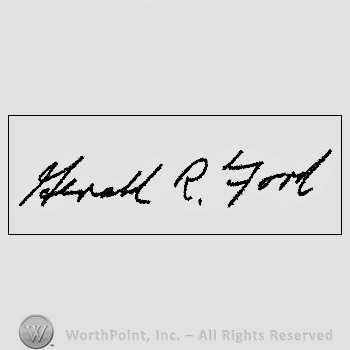 Mark with Signature: Gerald Rudolph Ford Jr. . | #609176