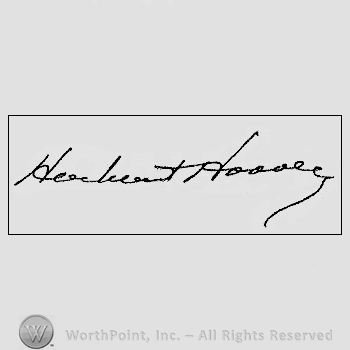 Mark with Signature: Herbert Hoover. | #609178