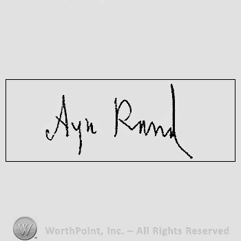 Mark with Signature: Ayn Rand. | #609197