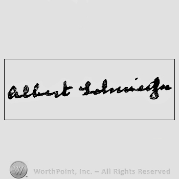 Mark with Signature: Albert Schweitzer. | #609212