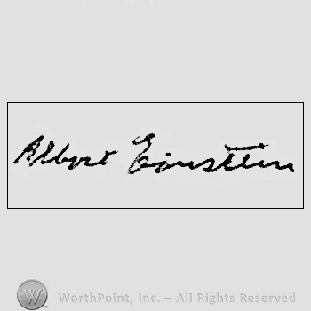 Mark with Signature: Albert Einstein. | #609214