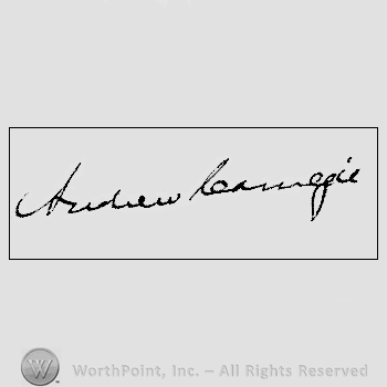 Mark with Signature: Andrew Carnegie. | #609231