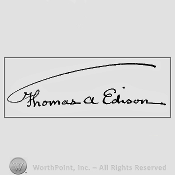 Mark with Signature: Thomas A. Edison. | #609232