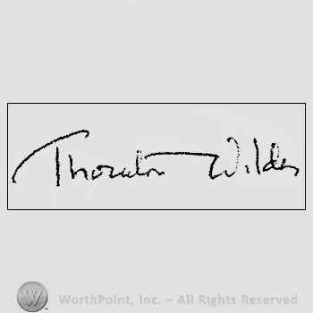 Mark with Signature: Thornton Wilder. | #609276