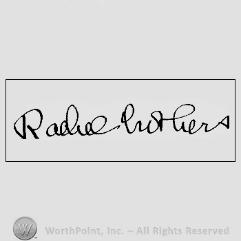 Mark with Signature: Rachel Crothers. | #609283