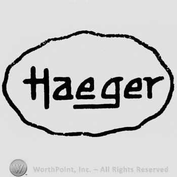 Mark with Haeger written inside an irregular | #60932
