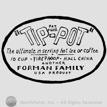 Mark with written inside an oval: Tip -Pot, | #61032