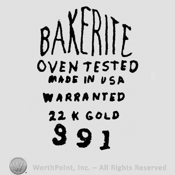 Mark with The text "BAKERITE OVEN TESTED MADE IN | #61193