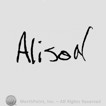 Mark with Alison written. Letter N is a capital | #61278