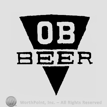 Mark with A triangle and the text ''OB Beer''. | #613469