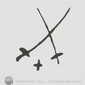 Mark with two crossed swords above a small cross | #6135