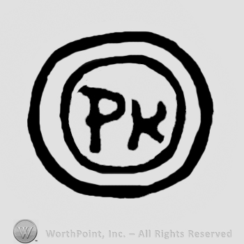 Mark with Initials: P K inside a double outlined | #61777