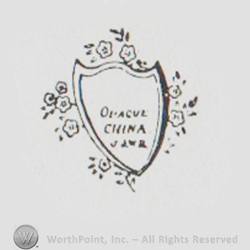 Mark with a shield with OPAQUE CHINA J W R | #6186