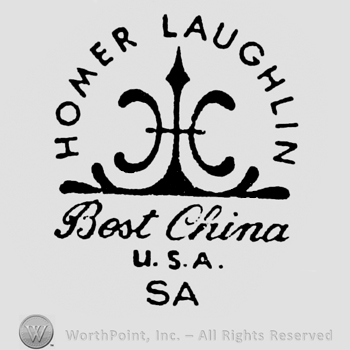 Mark with Homer Laughlin curved written above a | #61866