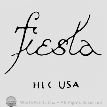 Mark with Fiesta: handwritten on top. HLC USA | #61951