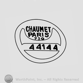 Mark with The text ''Chaumet Paris 750'' and the | #619674