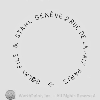 Mark with The text ''Golay Fils & Stahl Geneve 2 | #619831