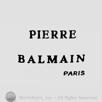 Mark with The text ''Pierre Balmain Paris''. | #620570