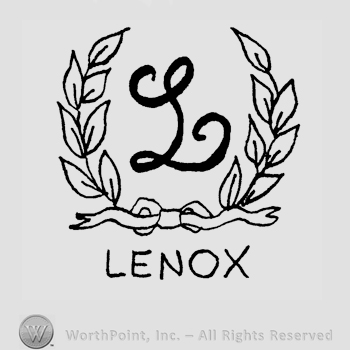 Mark with Stylish letters L between laurels Lenox | #62064