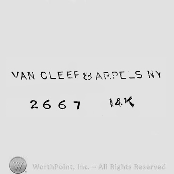 Mark with The text ''Van Cleef & Arpels NY 2667 | #620769