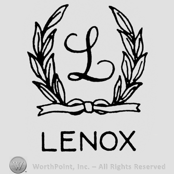 Mark with Stylish letter L between laurels Lenox | #62080