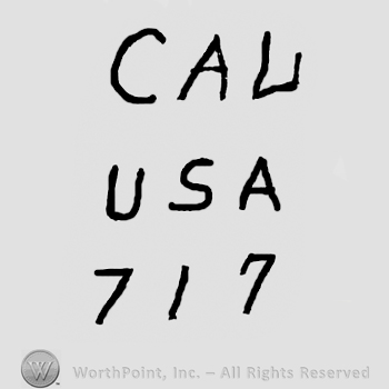 Mark with Writing from top to bottom Cal USA 717 | #62305