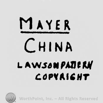 Mark with The text "MAYER CHINA LAWSONPATTERN | #62438
