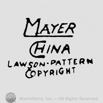 Mark with Writing from top to bottom Mayer China | #62474