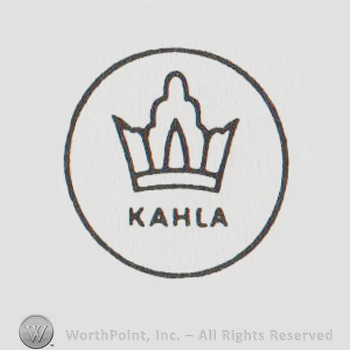 Mark with A circle, a crown and the text "KAHLA". | #6281