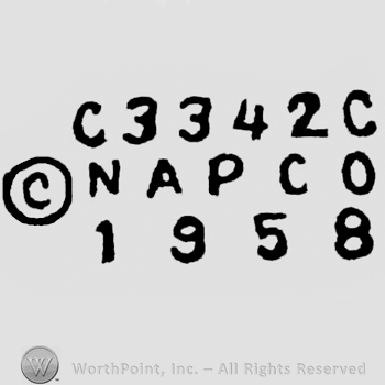 Mark with The text "C3342C NAPCO 1958" and the | #62867