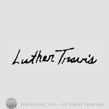 Mark with The text ''Luther Travis''. | #630494