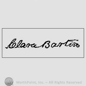 Mark with Signature: Clara Barton. | #632048