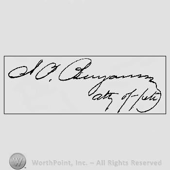 Mark with Signature: Judah Philip Benjamin. | #632064