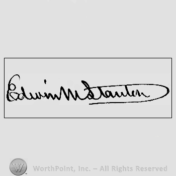 Mark with Signature: Edwin M. Stanton. | #632103
