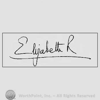 Mark with Signature: Queen Elizabeth II. | #632123