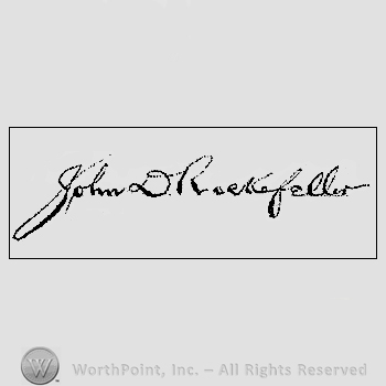 Mark with Signature: John D. Rockefeller. | #632127