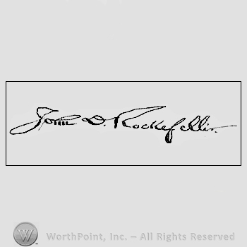 Mark with Signature: John D. Rockefeller. | #632128