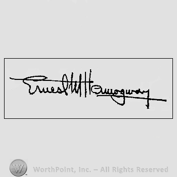 Mark with Signature: Ernest Hemingway. | #632147