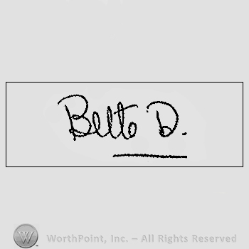 Mark with Signature: Bette Davis. | #632152