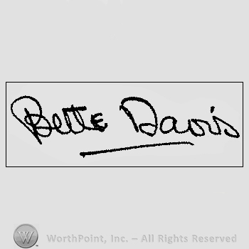 Mark with Signature: Bette Davis. | #632153