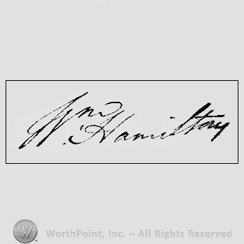 Mark with Signature: Sir William Hamilton. | #632209