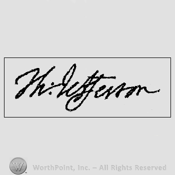 Mark with Signature: Thomas Jefferson. | #632253