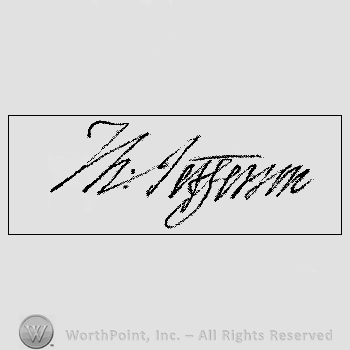 Mark with Signature: Thomas Jefferson. | #632255